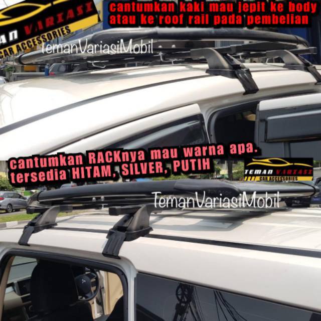 Jual PAKET ROOF RACK CROSS BAR RACK RAK ATAS MOBIL OVAL MOBIL CHEVROLET ...