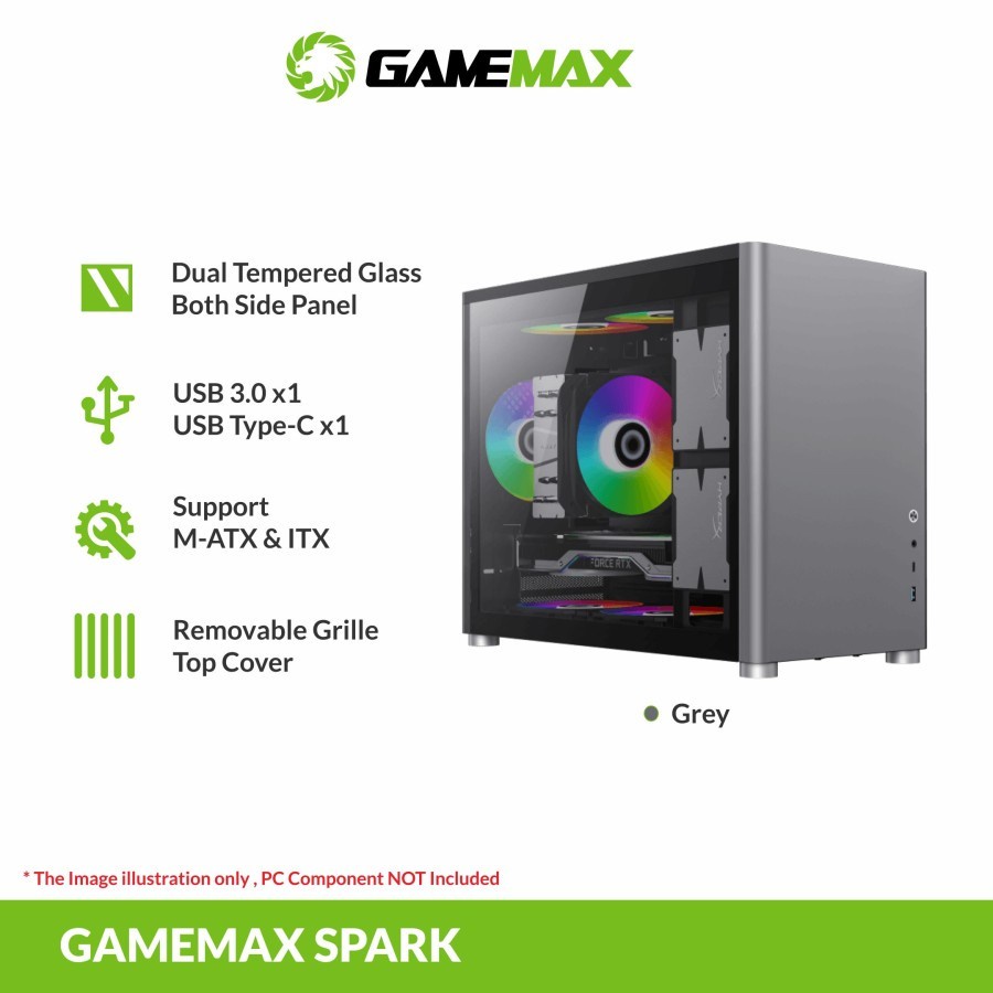 Jual Casing PC Gaming Gamemax Spark M-ATX / Gamemax Spark Casing Komputer Gaming M ATX | Shopee ...