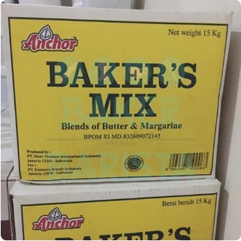 Jual Bakers Mix 15kg 1dus 1ctn Baker's Mix Anchor Blend Butter ...