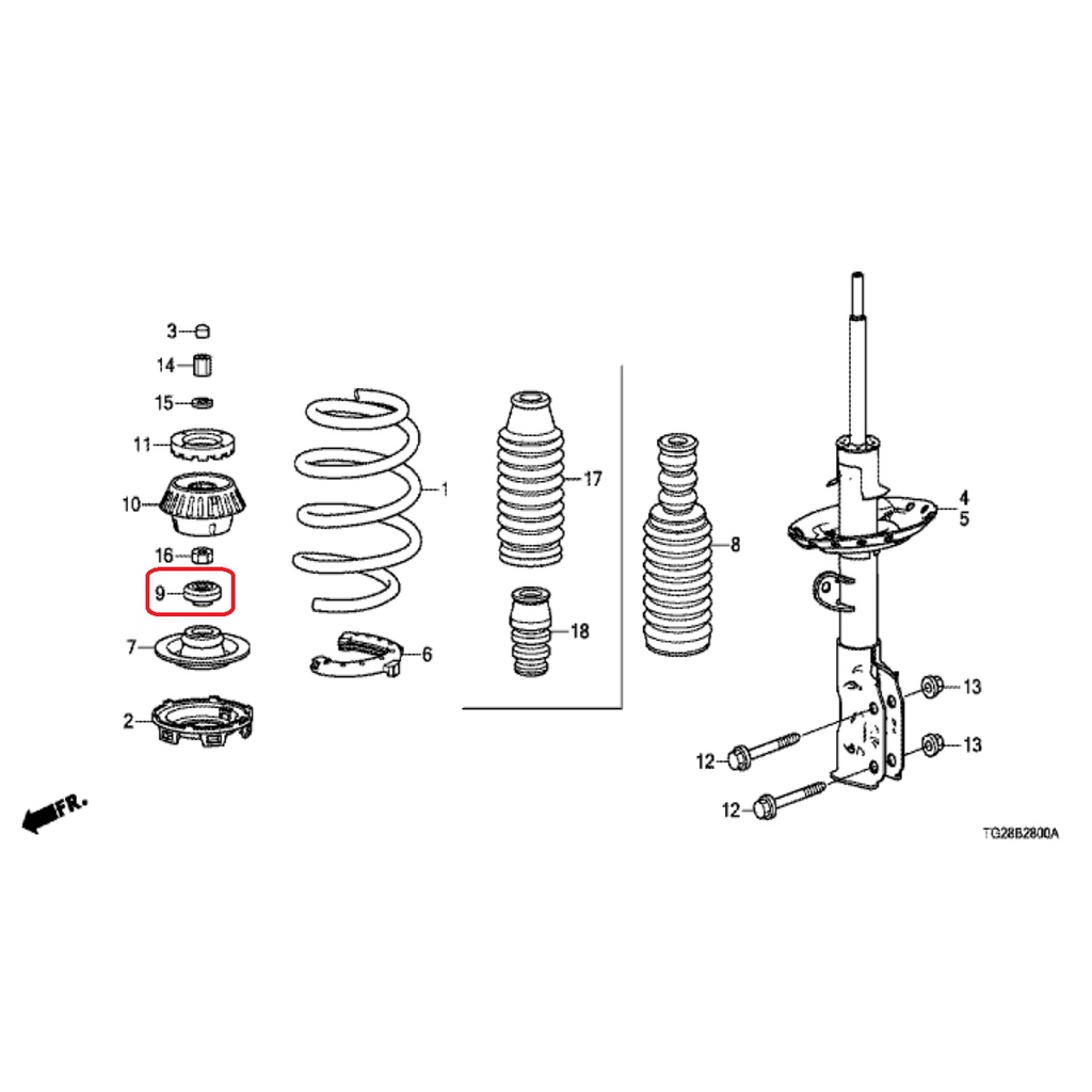 Jual Bearing Shockbreaker BRIO BRV CITY FREED HRV MOBILIO JAZZ WRV 2013 ...