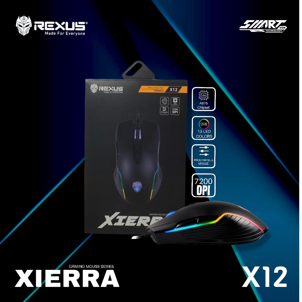 Jual Mouse Gaming Rexus Xierra X12 | Shopee Indonesia
