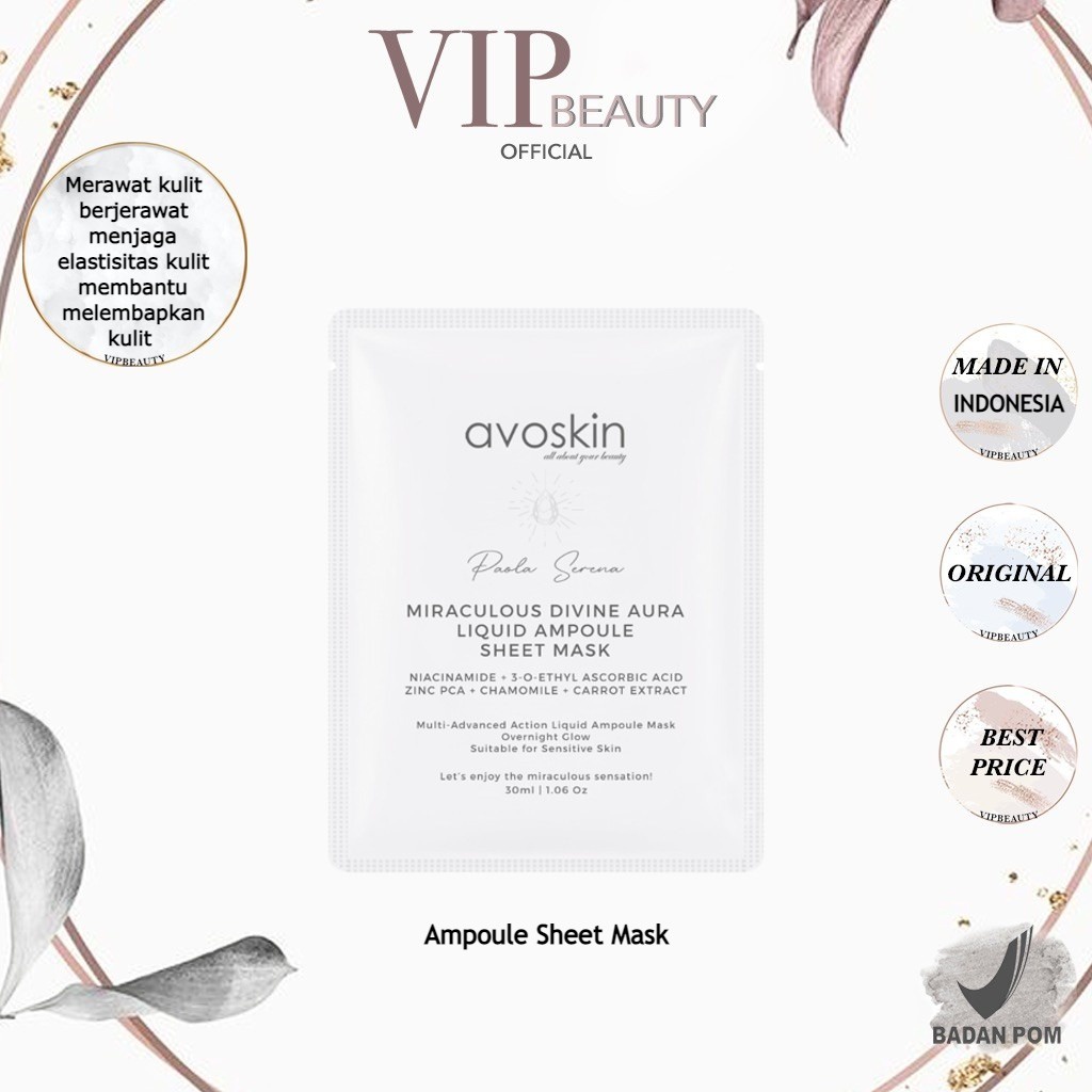 Jual Avoskin Miraculous Divine Aura Liquid Sheet Mask 1EA | Shopee ...