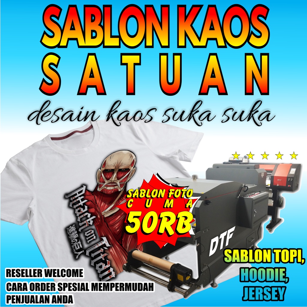 Jual kaos custom KAOS SABLON CUSTOM SATUAN DESAIN SUKA SUKA FULL COLOR ...