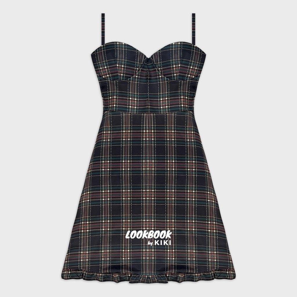Jual Kiki - Sleeveless Plaid Mini A Line Dress - Fashion Trends 2022 ...