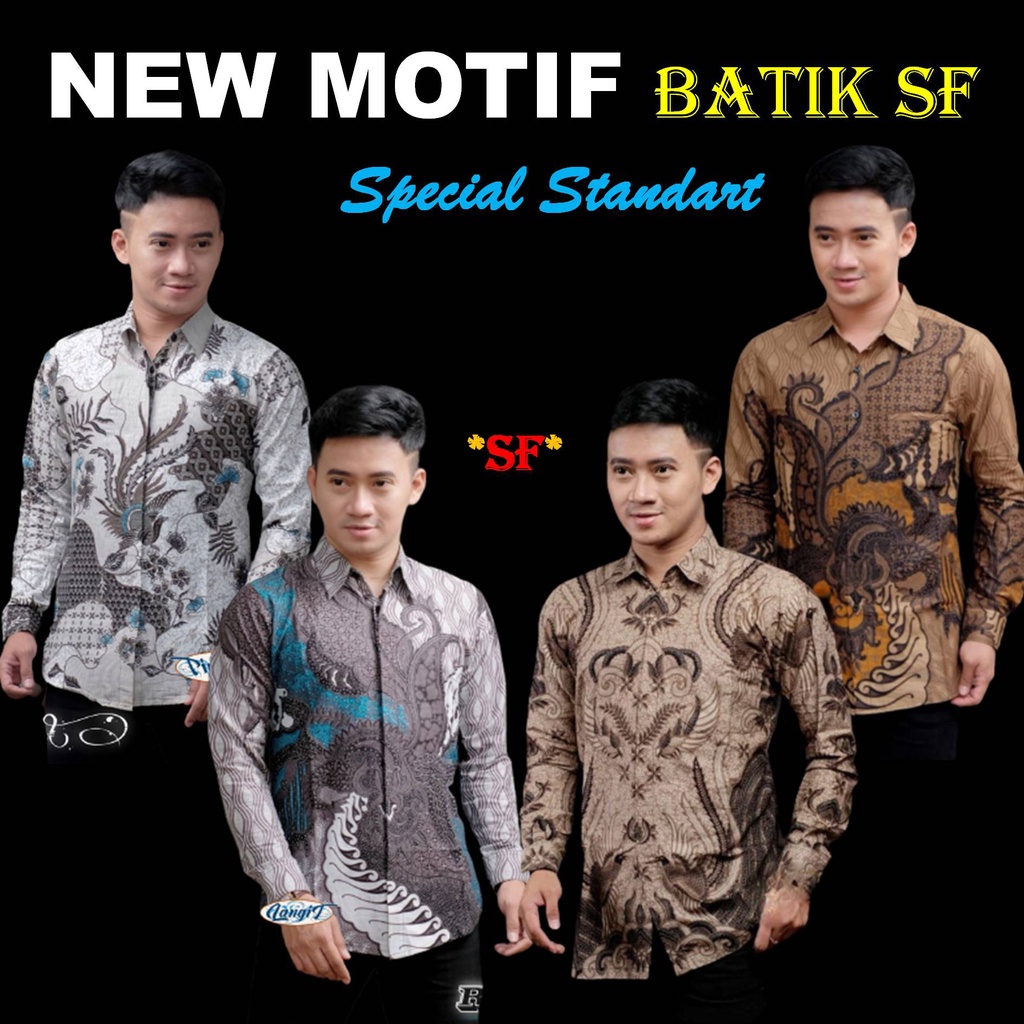 Jual KEMEJA BATIK KERJA BIG SIZE JUMBO SIZE FIT XXL LD 120 WARNA HITAM PUTIH CASUAL FORMAL ...