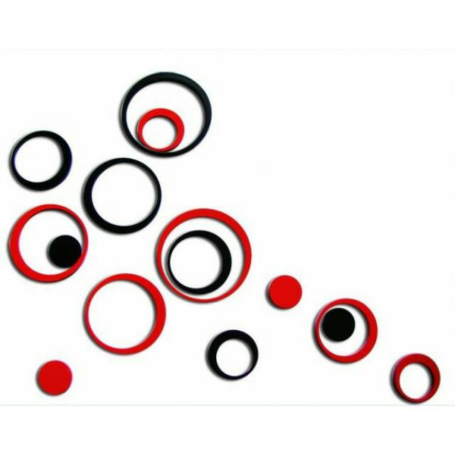 Jual 3D Wall Sticker Art Round Shape / Hiasan Dinding Modern Warna ...