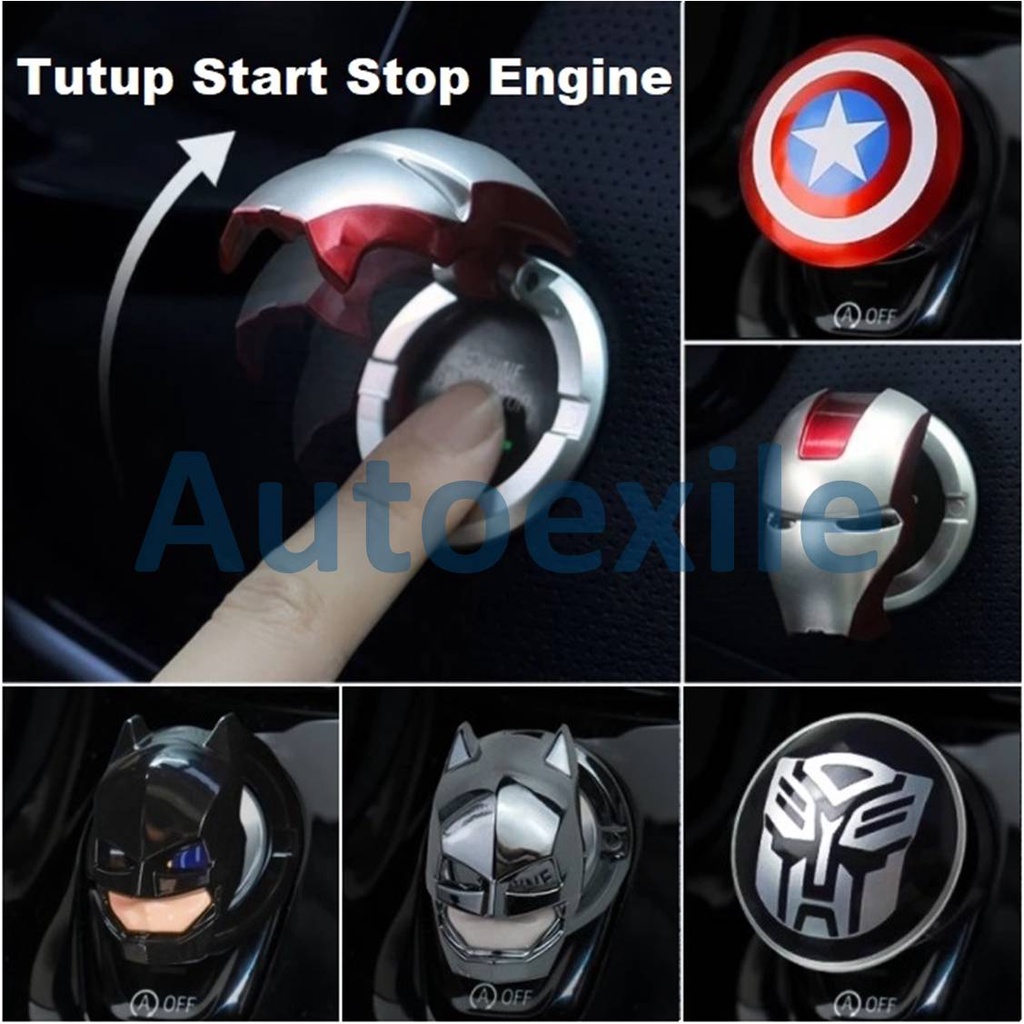 Jual Tutup Tombol Cover Button Start Stop Engine Mobil Batman Captain ...