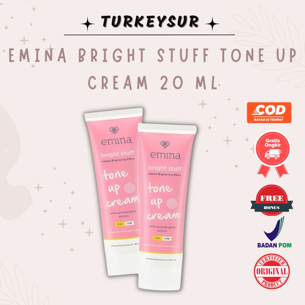 Jual EMINA Bright Stuff Tone Up Cream Emina 20ml | Shopee Indonesia