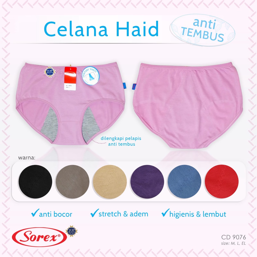 Jual Sorex Cd Wanita Celana Dalam Khusus Menstruasi Sanitary Panty Anti bocor - Celana Haid CD ...