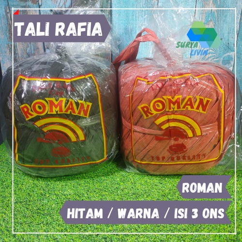 Jual Tali Rafia / Tali Rapia Hitam, Hijau, Biru, Merah dan Kuning 3 ons ...