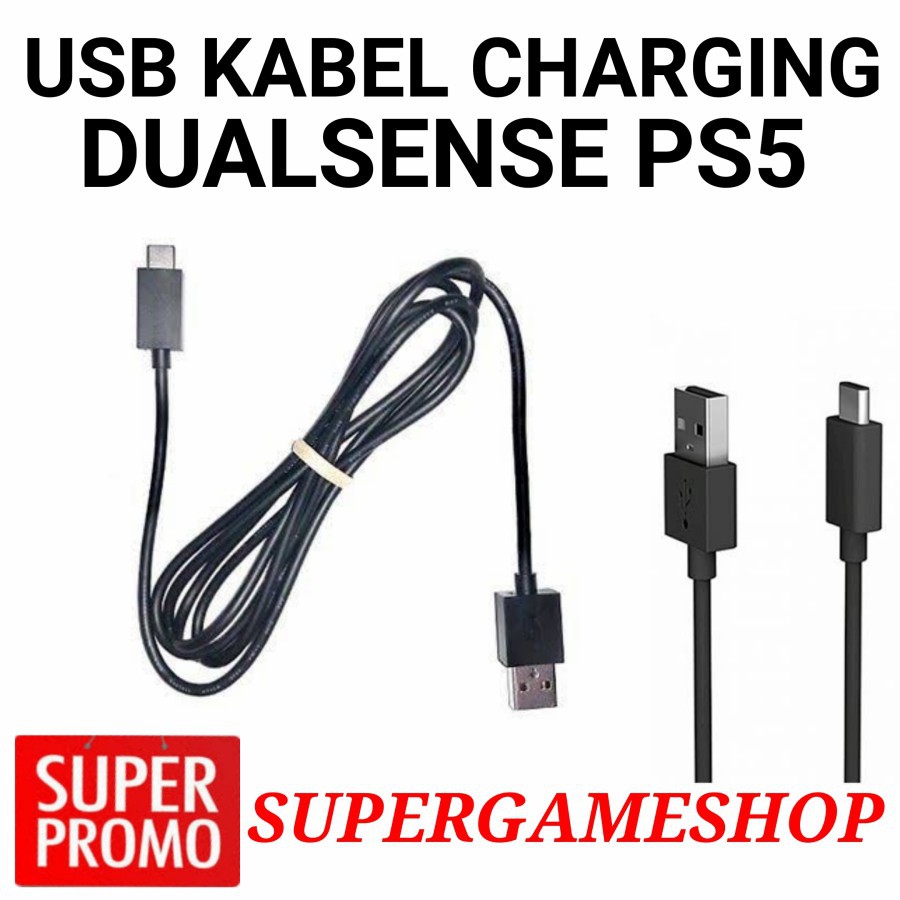 Jual Kabel Charging PS5 Dualsense USB TYPE C Charging | Shopee Indonesia