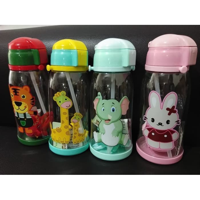 Jual Botol Air Minum Animal Dengan Sedotan ( Ada Tali ) | Shopee Indonesia