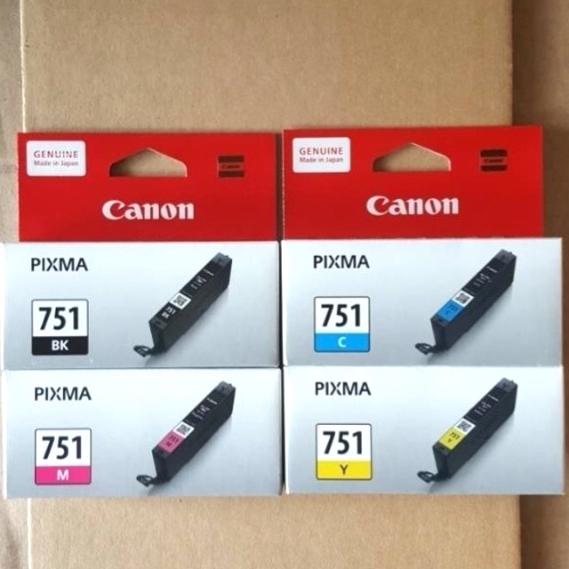 Jual TINTA CANON PIXMA 751 (B,M,C,Y) ORIGINAL | Shopee Indonesia