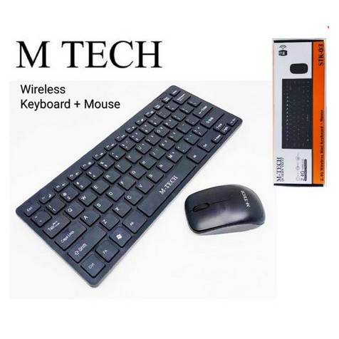 Jual Paket Keyboard Mini Slim Wireless Mouse MTech STK-03 M-Tech STK03 ...