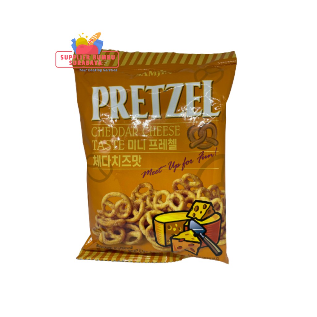 Jual SAMJIN - Snack Pretzel Korea Rasa Cheddar Cheese / Spicy Beef ...