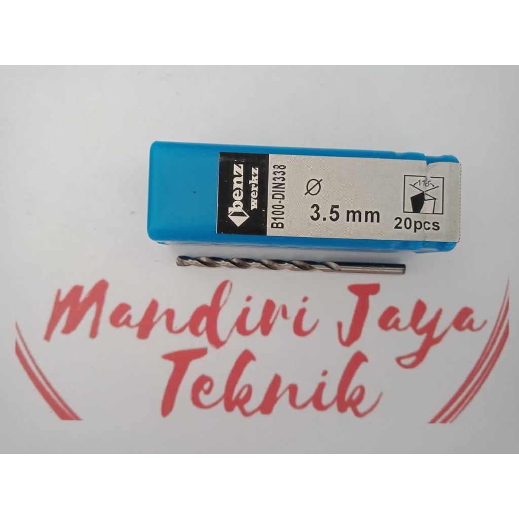 Jual Mata Bor Besi HSS 3.5mm 3.5 mm BENZ | Shopee Indonesia