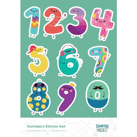 Jual Stiker anak edukasi angka - numbers sticker set tumblr sticker ...