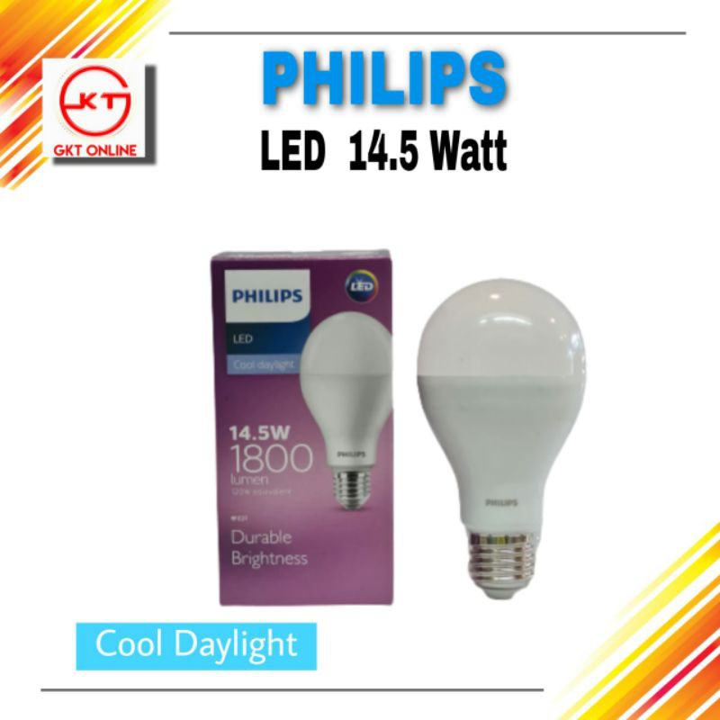 Jual Lampu Philips LED Bohlam 14,5 Watt / Lampu LED Bulb Cahaya putih ...
