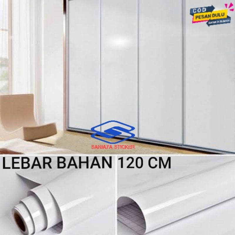 Jual Sticker Lemari Putih Glossy Dan Doff Anti Air Tahan Panas | Shopee ...