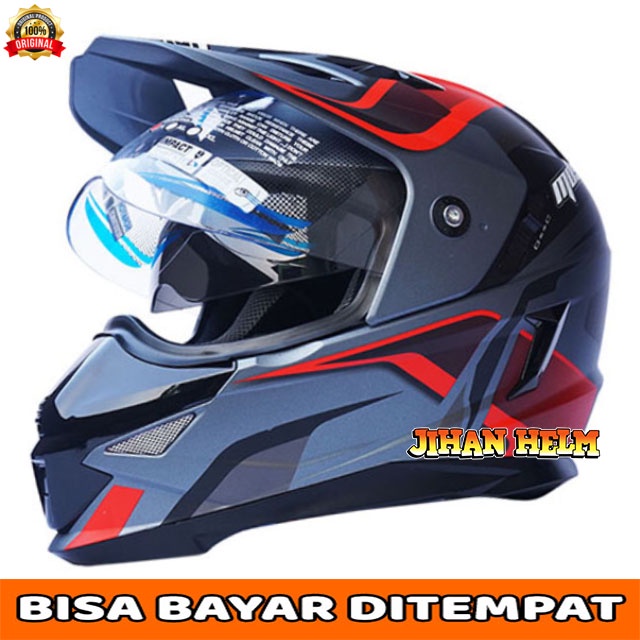 Jual Helm MDS Full Face Helm MDS Super Pro Motif #2 Allumunium Grey ...