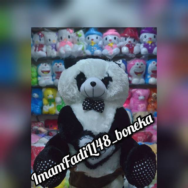 Jual Boneka Panda Love Duduk jumbo hitamputih | Shopee Indonesia