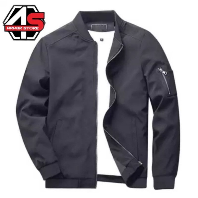 Jual jaket bomber casual slim fit/jaket bomber waterproof/jaket pria ...