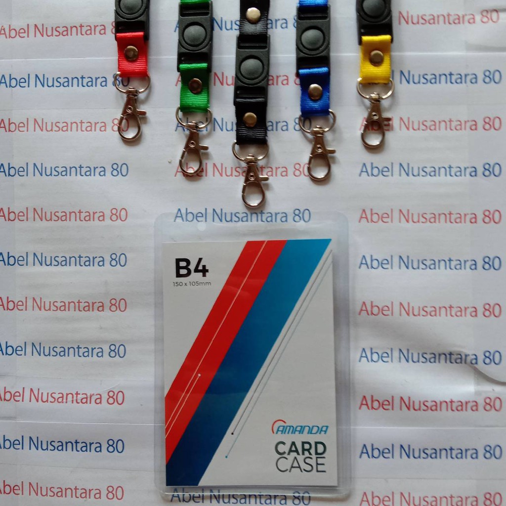 Jual Paket Card Case B4 dengan Tali Kait 1.5cm Stofer | Shopee Indonesia