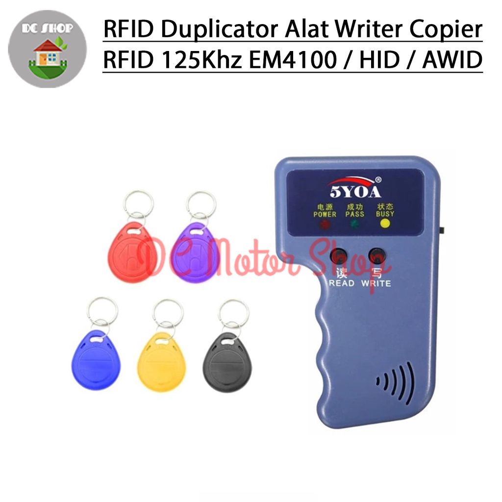 Jual RFID Duplicator Alat Writer Copier RFID 125Khz EM4100 / HID / AWID ...