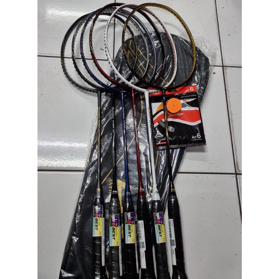 Jual PAKET RAKET LINING LI-NING TURBO X 50/ X 60/ X 70 G5 FREE TAS ...