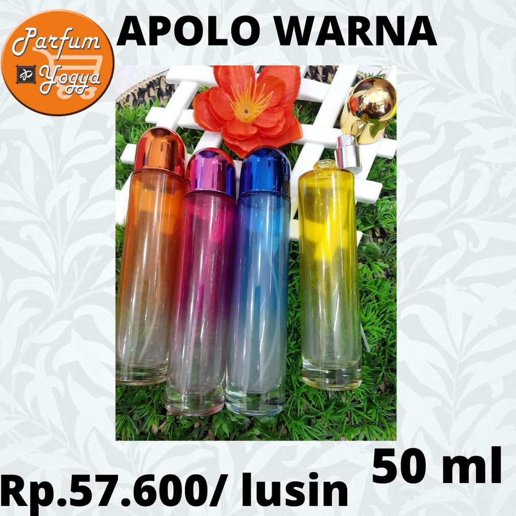 Jual BOTOL PARFUM SPRAY APOLO WARNA 50 ML/PARFUM JOGJA /BOTOL KACA ...