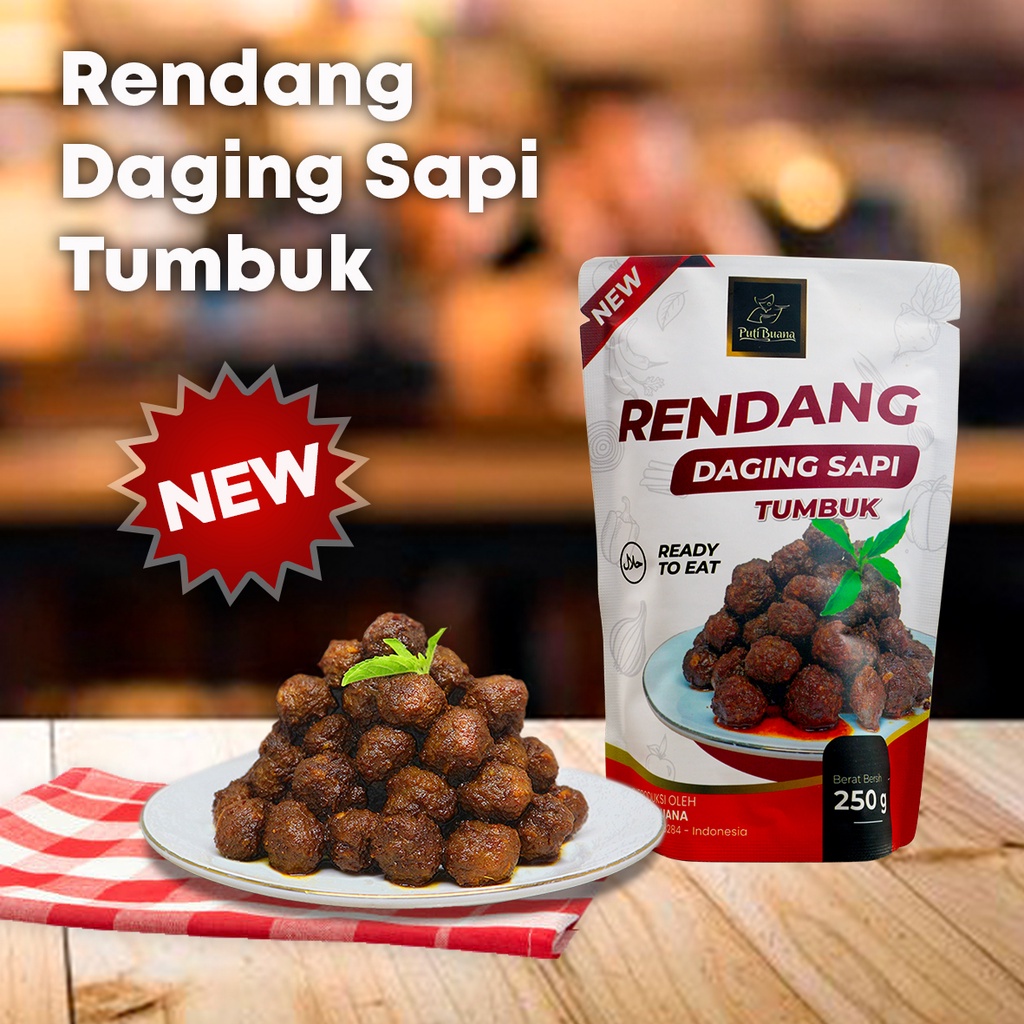 Jual Rendang Daging Sapi Tumbuk Kemasan 250 gram Khas Padang | Shopee Indonesia