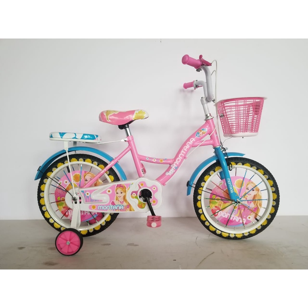 Jual Sepeda Anak Perempuan 16 18 INCH Montana Ayana Keranjang Roda ...