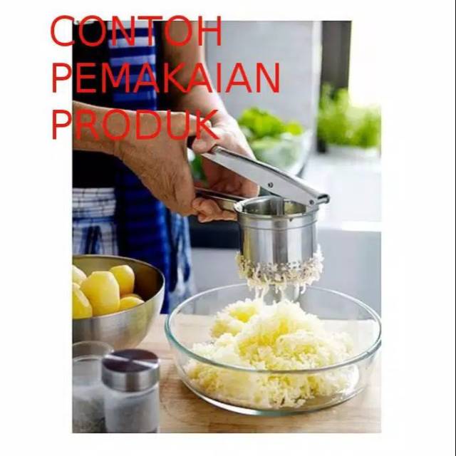 Jual Pemeras Pressan Abon/ Pelumat Kentang Stainless Tebal | Shopee ...