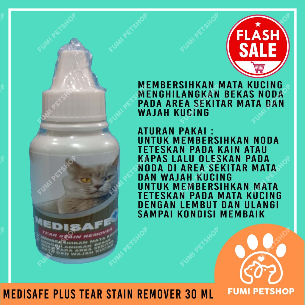 Jual MEDISAFE PLUS TEAR STAIN REMOVER 30 ML [ OBAT TETES MATA KUCING ...