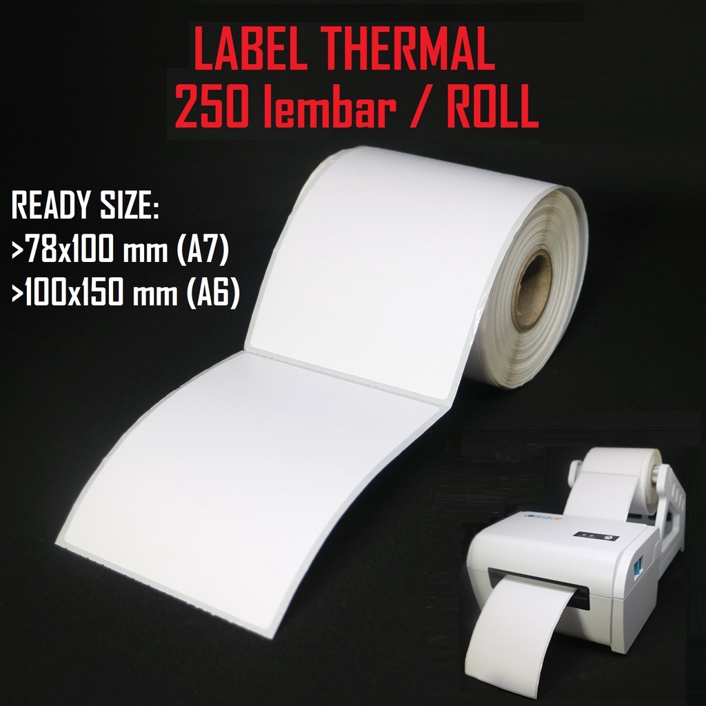 Jual Kertas Label Thermal 100x150mm / 78x100mm Sticker Marketplace ...