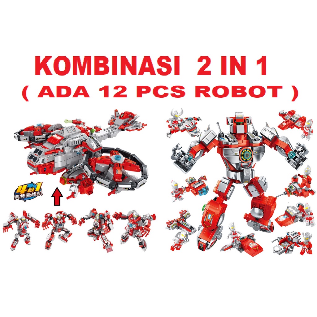 Jual 4iN1 DIY BRICK SUSUN DIY PESAWAT SPACE ROKET ROBOT ULTRAMAN MAINAN ...