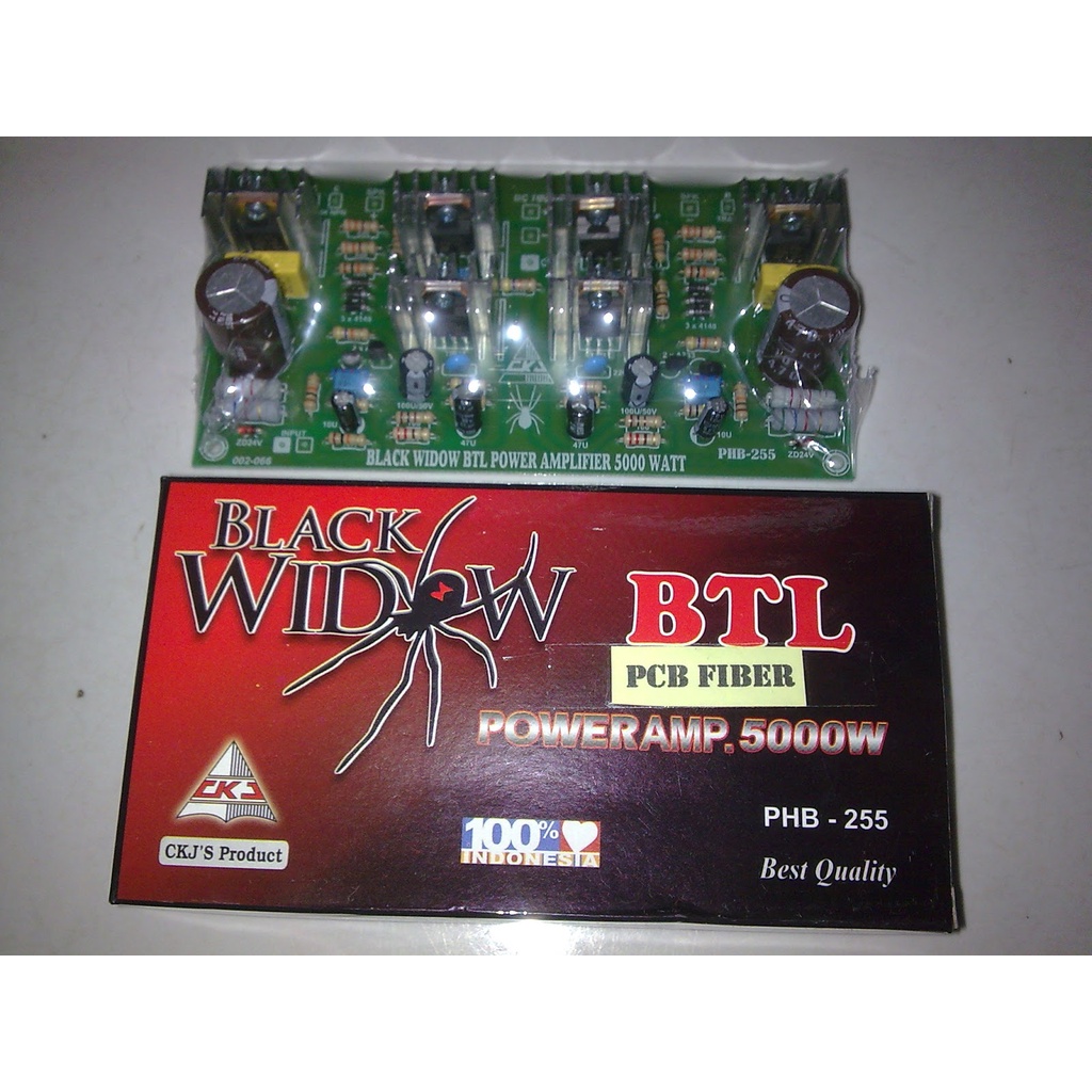 Jual Kit BTL Black Widow CKJ PHB255 Power Amplifier 5000W PCB Fiber Kit ...