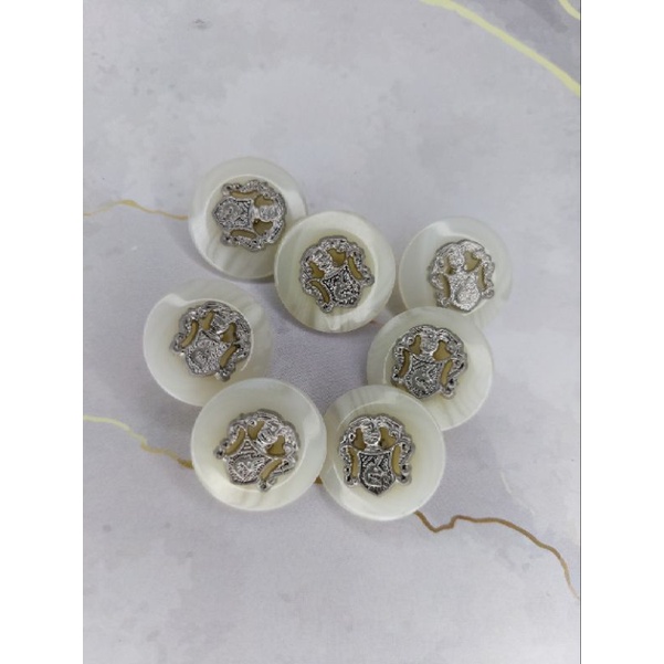 Jual Kancing BasitYarn White Marble Resin | Shopee Indonesia