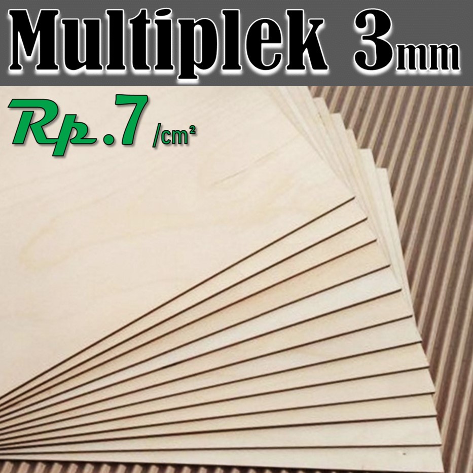 Jual Triplek 3mm ukuran Custom Harga Rp7 /cm triplek 3 mm | Shopee ...