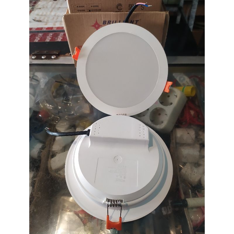Jual Lampu Downlight Bulat LED 12W Tri Color (White, Warmwhite,Cool ...
