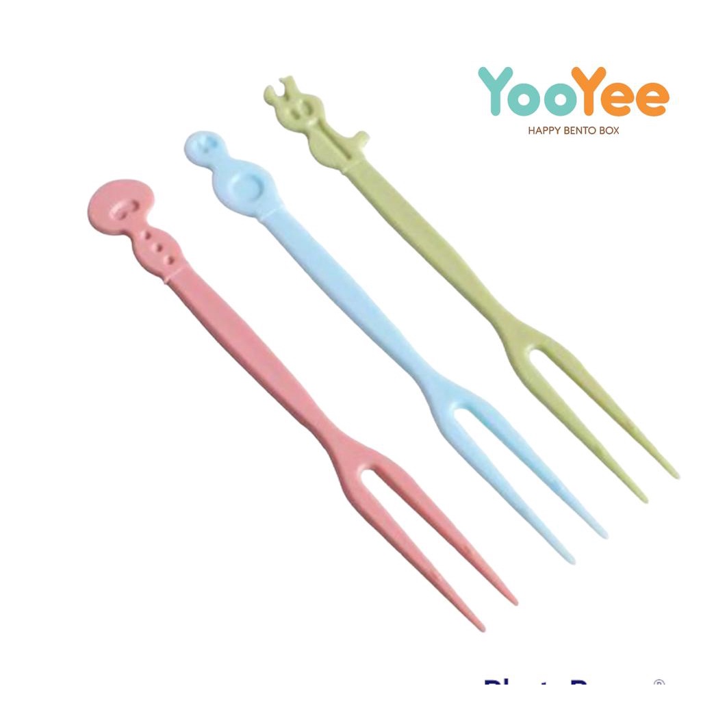 Jual Yooyee Garpu Kecil Plastik Tusuk Kue & Buah Isi 50pcs - Garpu Mini ...