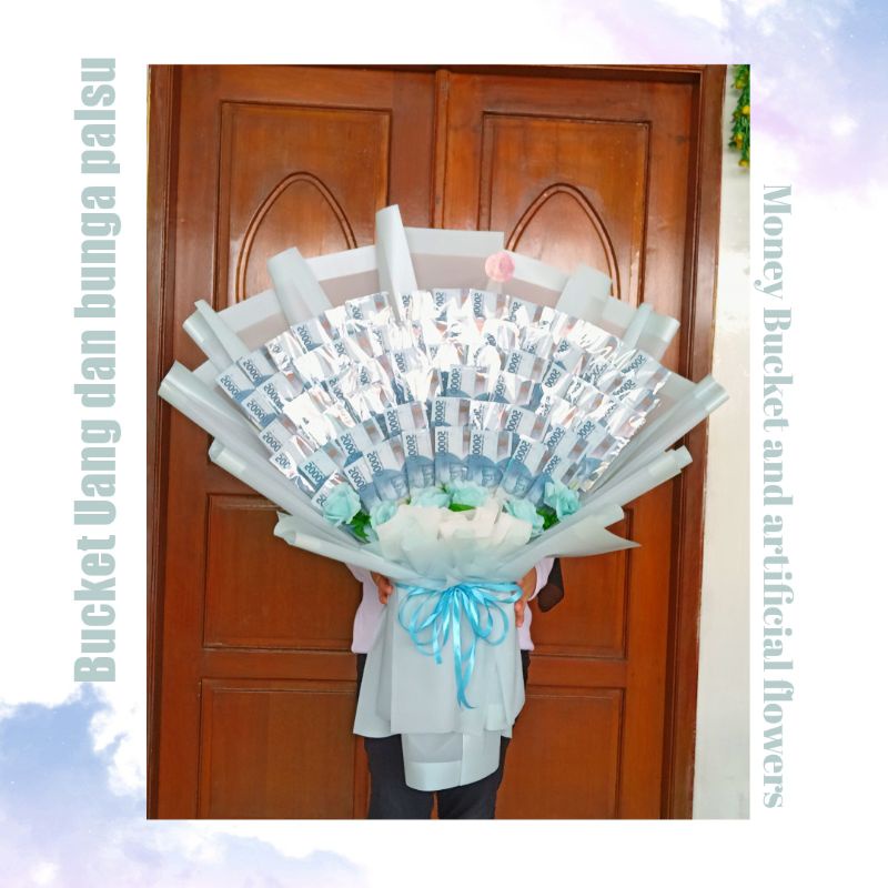 Jual money bouquet buket uang besar isi 3jt hadiah ulang tahun wisudah ...