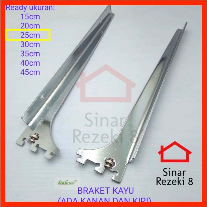 Jual Bracket Kayu 25 cm / Triplek Daun Braket Penyangga Rak Display ...