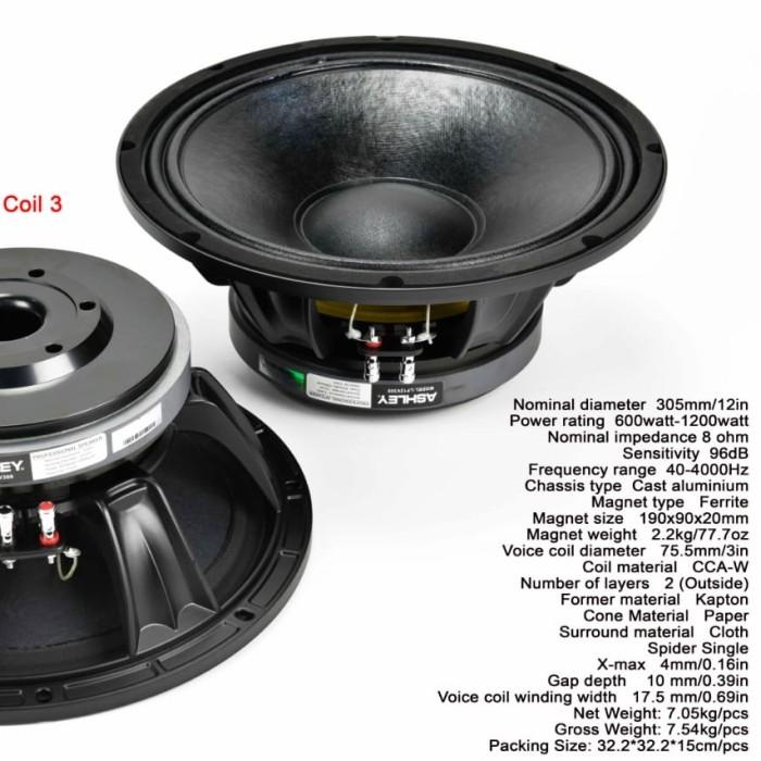 Jual Speaker 12 Inch Ashley LF12V300 Voice Coil 3 Inch 1200 watts ...