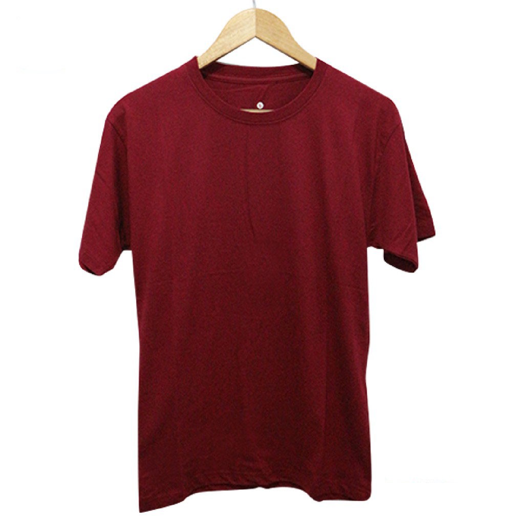 Jual Kaos Polos Merah Maroon 30s | Shopee Indonesia