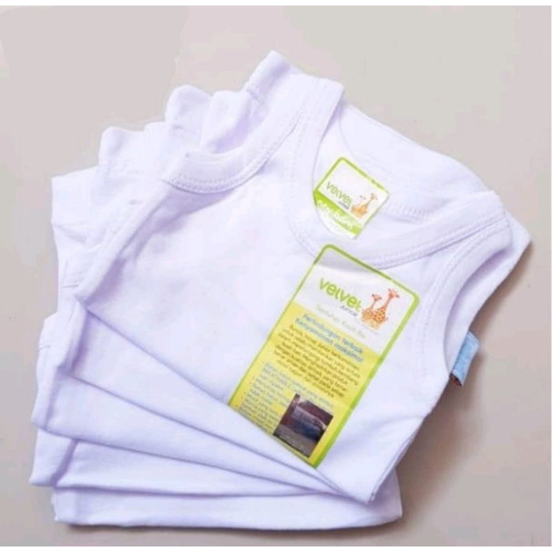 Jual Velvet Junior Singlet Dalam Bayi Anak Putih Polos 0 sd 7 Tahun ...