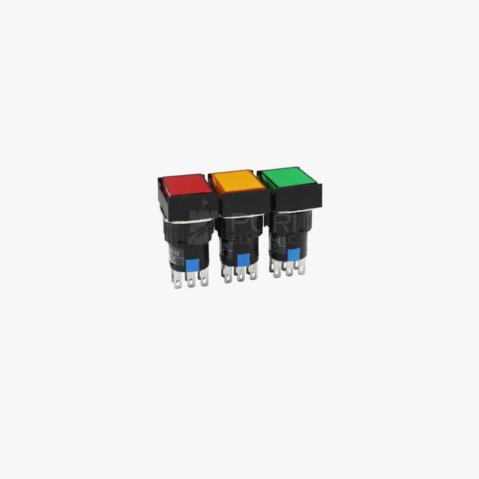Jual Jual Push Button 16mm Persegi Panjang Dv La16 R22 Self Return