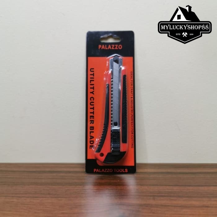 Jual Palazzo Pisau Cutter Dorong Ukuran Besar Gagang Karet | Shopee ...