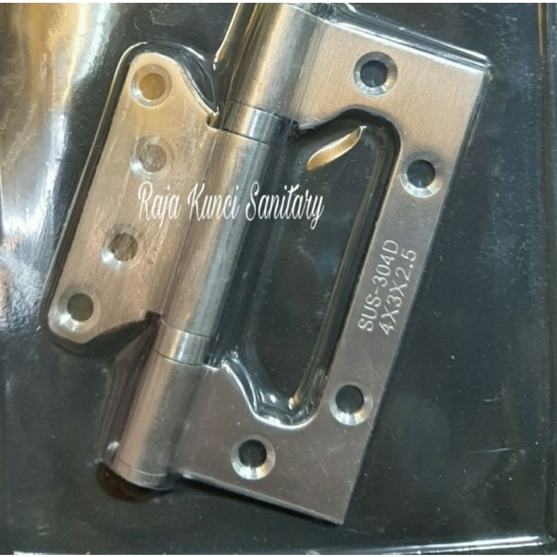 Jual Engsel Pintu 4"X3"x2.5mm Stainless SUS 304/Engsel Pintu Tanpa ...