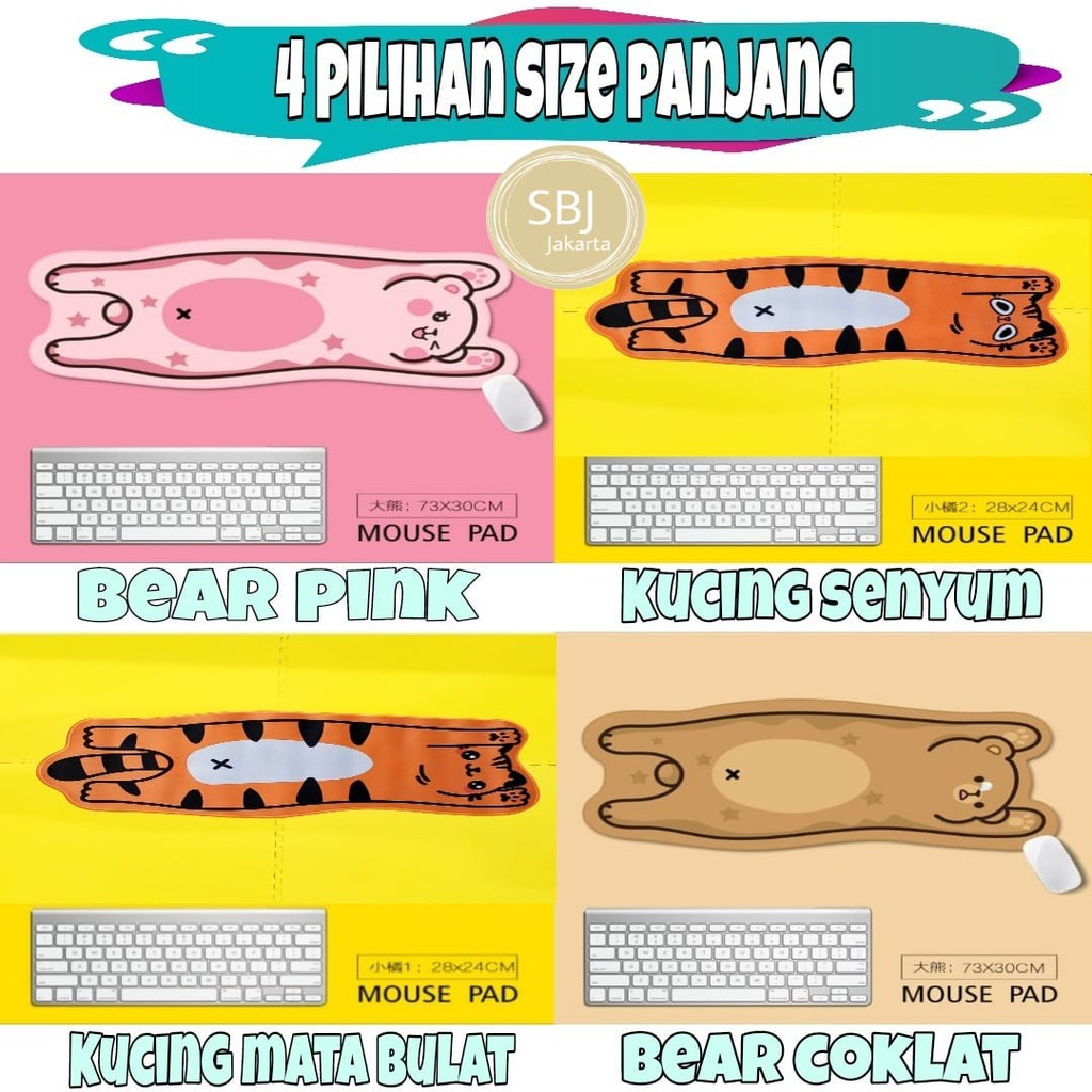 Jual Mouse Pad Korea Premium Tebal kualitas Top Anti Slip Motif Kartun ...